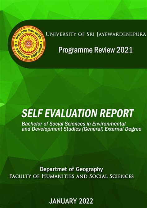 Self Evaluation Reports External Degrees And Extension Courses Unit
