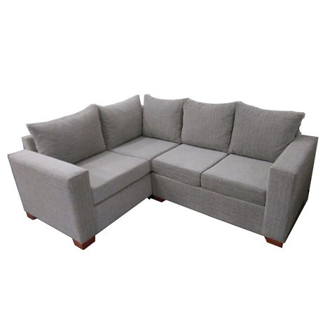 Sillón Esquinero Gales Chenille Color Gris Claro