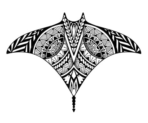 Premium Vector Stingray Polynesian Tattoo Design Aboriginal Samoan