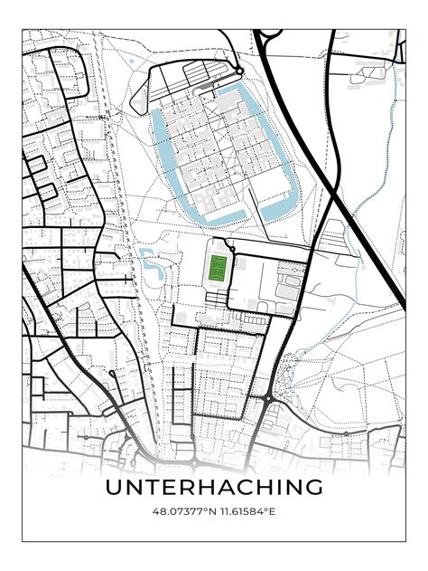 Stadion Poster Unterhaching Stadion Karte Haching Fußball Karte