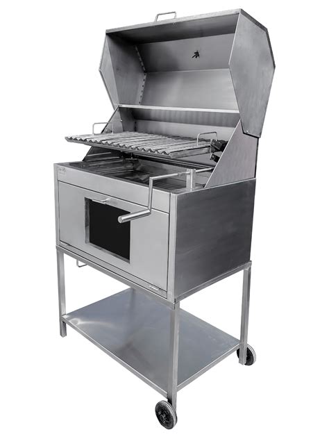 Parrilla Con Tapa Americana Y Caja China Vidrio 2 En 1 Golden Grill