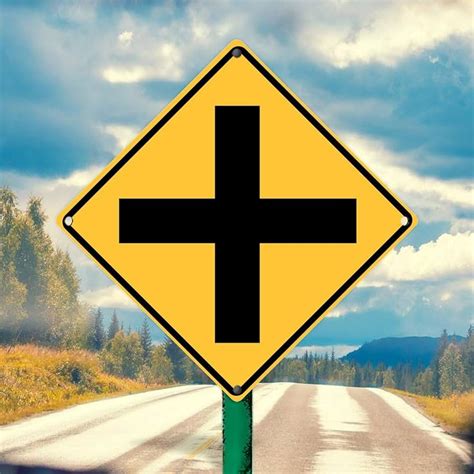 Cross Road Sign