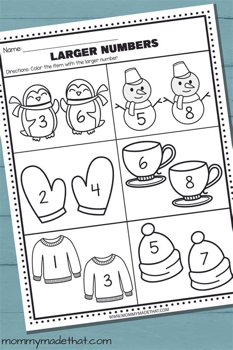 Winter Math Coloring Worksheets 2025