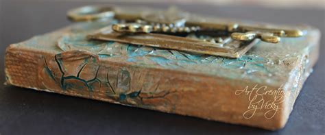 Mini Steampunk Clock Assemblage Canvas Art Easel Included