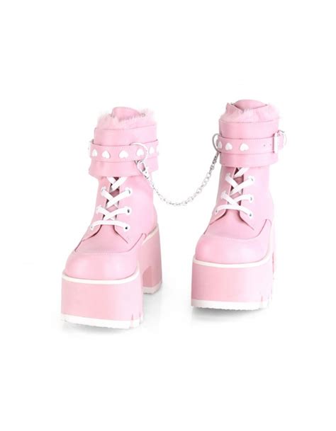 Ashes Pink Hobble Boots With Removable Ankle Cuffs Fetish Boots