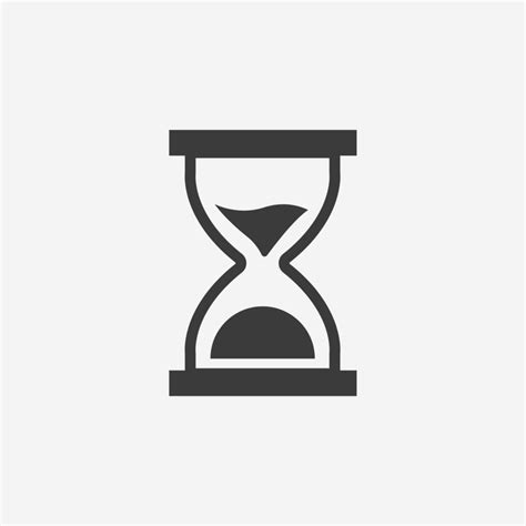 Hourglass Icon Vector Time Glass Timer Sand Clock Symbol Sign