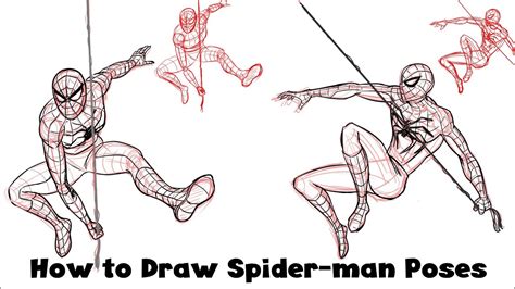 Spiderman Standing Pose Drawing