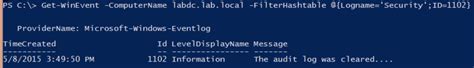 tracking malicious windows server events with powershell windows