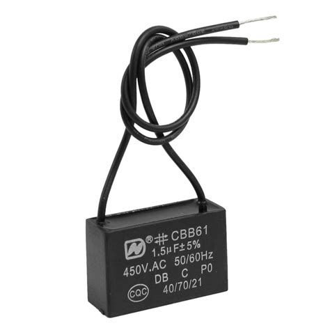 Cbb61 Ac 450v 15uf 5060 Hz Wire Motor Run Capacitor
