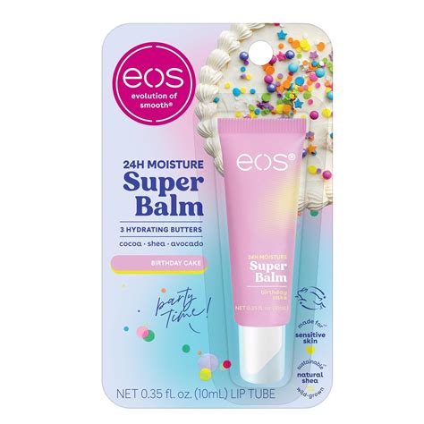 Eos 24h Moisture Super Balm Birthday Cake Lip Mask Day