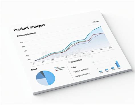 Product Analysis Chart Growth Graph And Data Report Stock Illustration