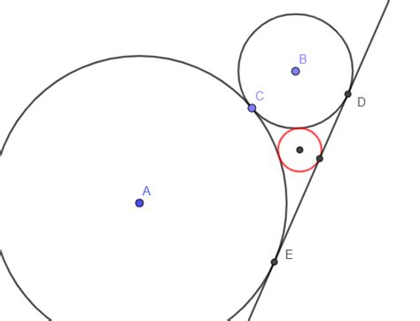 Geometry Given Two Circles Externaly Tangent To Each Other And The Common Tangent Line Draw A