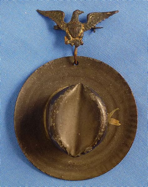 Gar Civil War Veteran Slouch Hat Badge Griffin Militaria