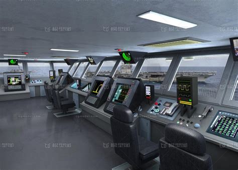 航母驾驶室室内场景 驾驶室模型 现代场景模型库 3ds Maxmax模型下载 Cg模型网