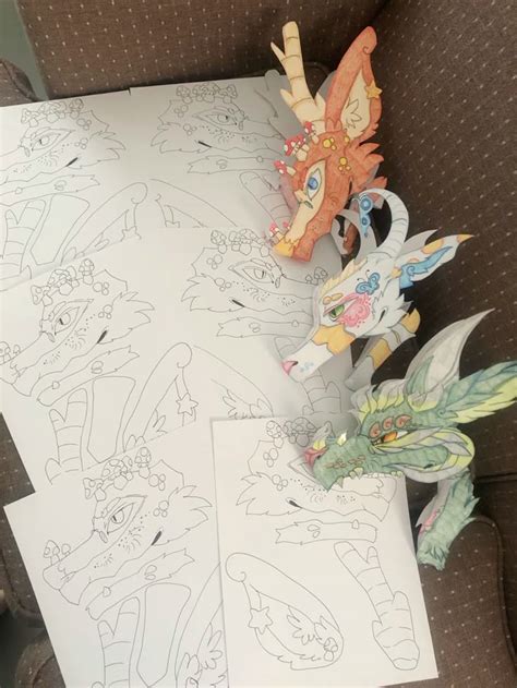 Paper Dragon Puppets Wip Day Dragon Puppet Paper Puppets Origami Crafts
