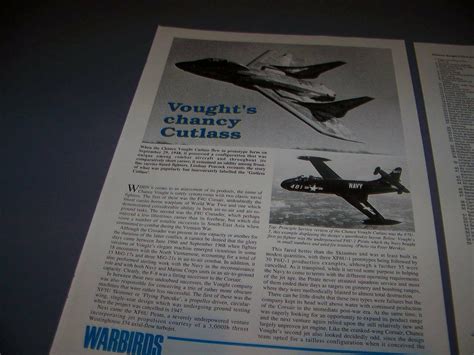 Vintagevought F7u 3 Cutlasscutaway3 Viewsspecsrare 816h