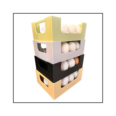 Stackable 12 Count Egg Holder Egg Tray Food Storage Eco Friendly