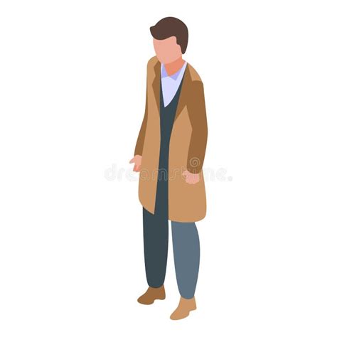 Anonymous Man Icon Isometric Vector Mystery Person Stock Illustration