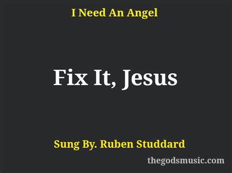 Fix It Jesus Christian Song Lyrics