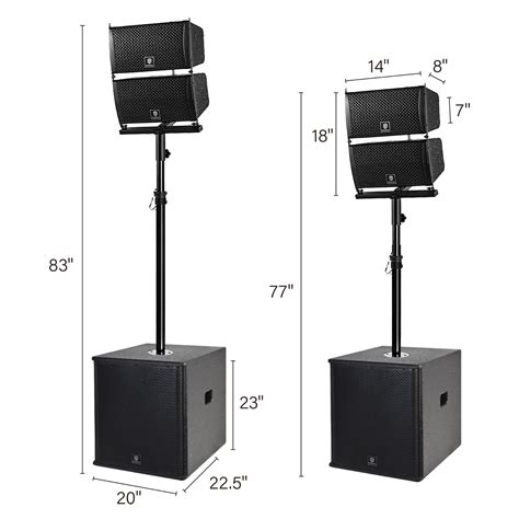 Proreck Club 6000 Pa Dj Speaker Line Array System 15 Inch Subwoofer 6000w Ebay