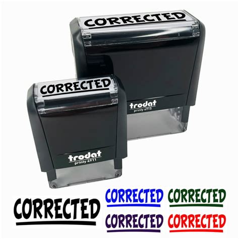 Corrected School Teacher Underline Self Inking Rubber Stamp Ink Stamper