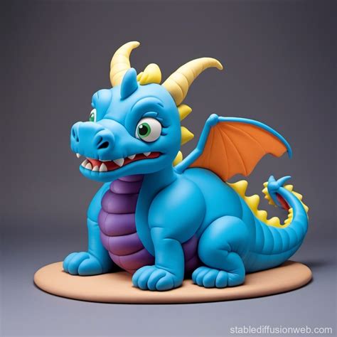 Sleepy Dragon With Inflated Belly After Meal Stable Diffusion Online