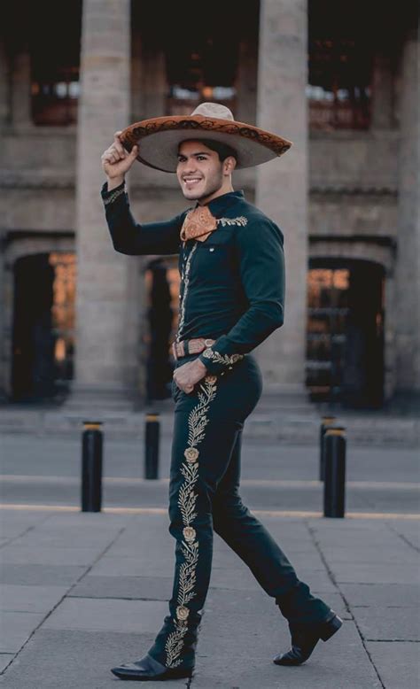 Customized Black Embroidered Charro Suit For Men Slim Fit Mexican