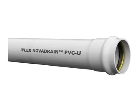 Novadrain 6000 Pvc U Pipe Socket One End And Rubber Ring Joint Sn6 Iplex Nz