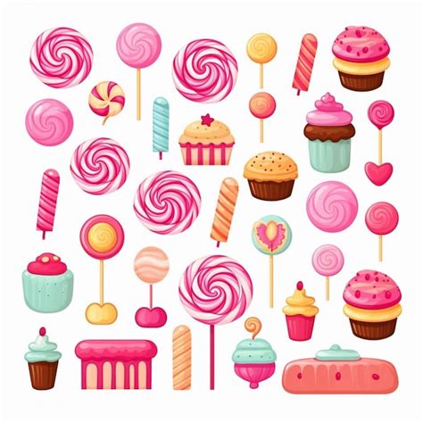 Premium Photo A Close Up Of A Bunch Of Different Types Of Candy Generative Ai