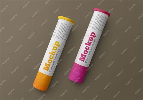 Premium Psd Effervescent Pills Pack Mockup