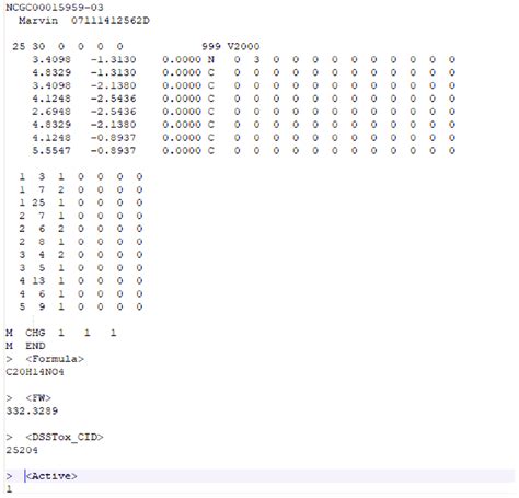 Structure Data File Sdf Format For A Single Drug Molecule Of The Aryl Download Scientific