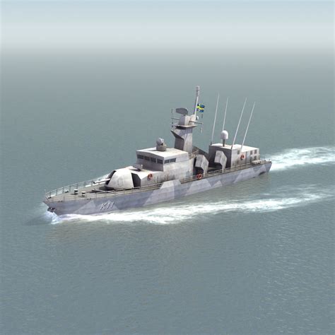 Stockholm Class Corvette Modelo 3d 149 3ds Dae Fbx Flt Ma Obj