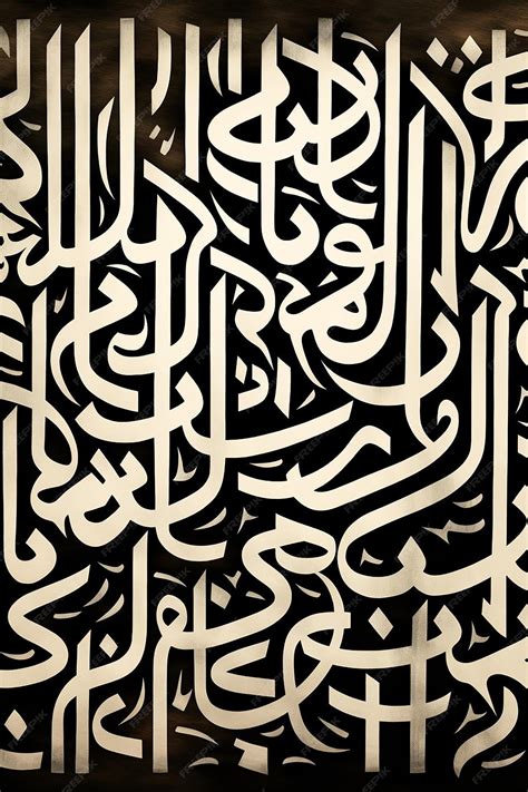 Premium Ai Image Rugged Arabic Alphabet Pattern Stencil