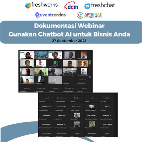 Dokumentasi Webinar Gunakan Chatbot AI Untuk Bisnis Anda 27 September 2023 IT Monitoring Expert