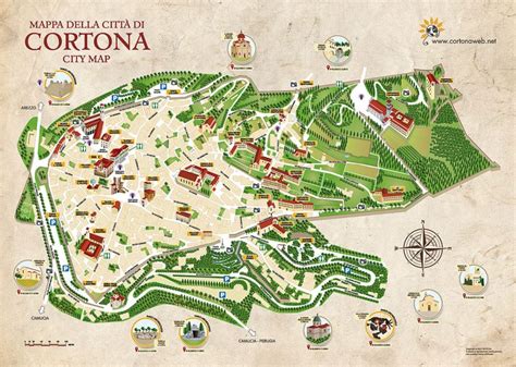 Cortona Of Cortona Map Of The Town And Historic Center Of Cortona