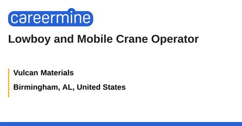 Lowboy And Mobile Crane Operator Job With Vulcan Materials 2349914