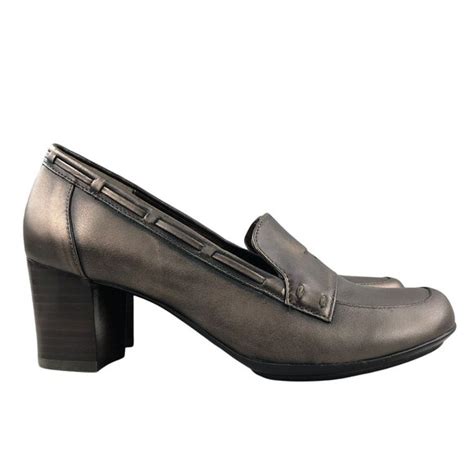 Sofft Shoes Sofft Womens Size 65m Metallic Bronze Leather High Heel