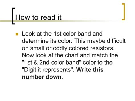 Resistor Color Code Power Point Ppt Consumer Electronics Technology And Computing