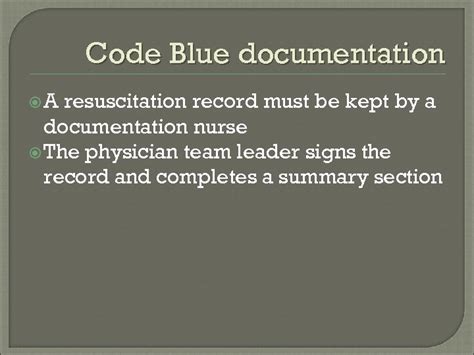 Resuscitation Teams Code Blue Teams Who