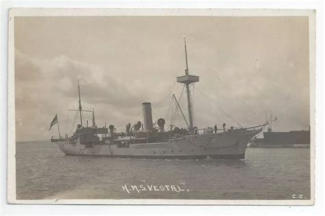 Hms Vestal Condor Class Sloop Training Ship Royal Navy Rp Pc Ebay Royal Navy Navy Vestal