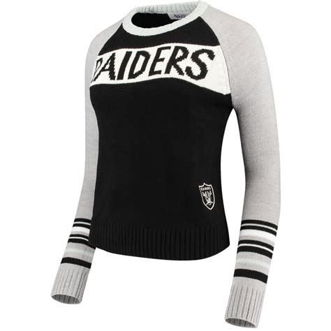 Las Vegas Raiders Womens Team Spirit Pullover Sweater Blacksilver