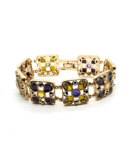 Vintage Monet Bracelet Glass Gadelles Vintage