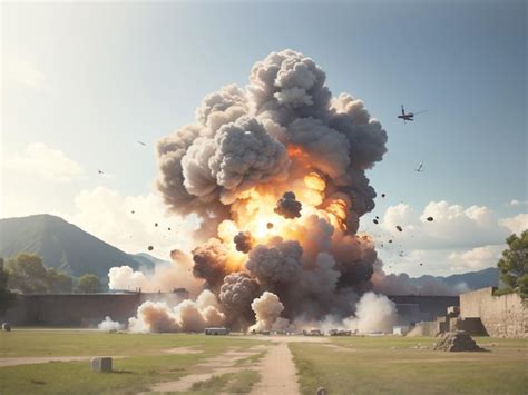 Premium Ai Image Military Training Ground Explosive Experiences
