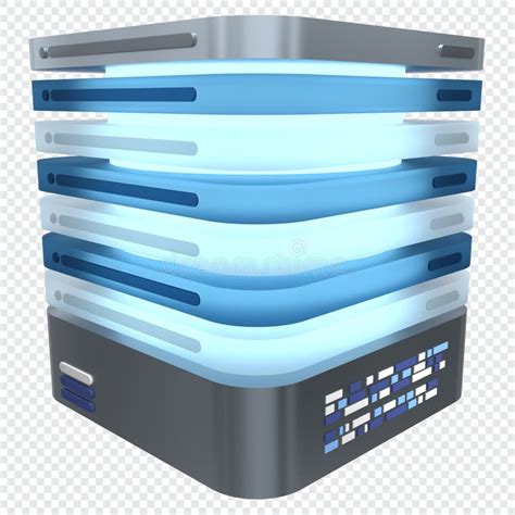 3d Server Icon Glowing Server Computer Server 3d Render Icon Cloud