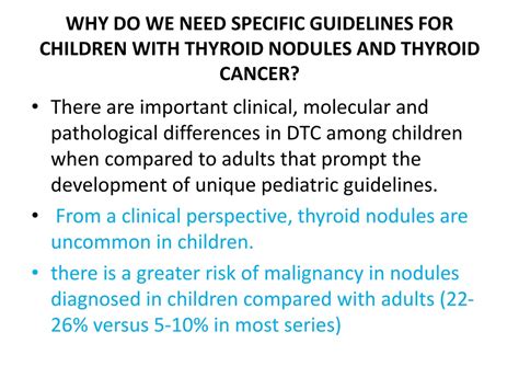 Ppt Management Guidelines For Pediatric Thyroid Nodules And Cancer