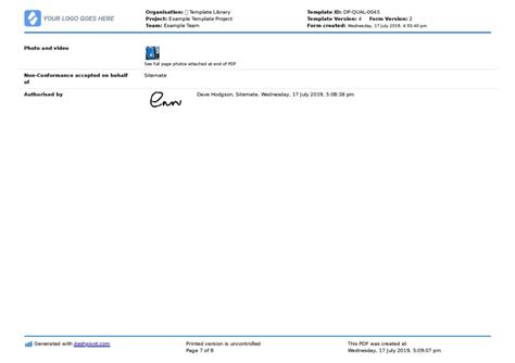 First Article Inspection Form Template Free And Editable Report Template
