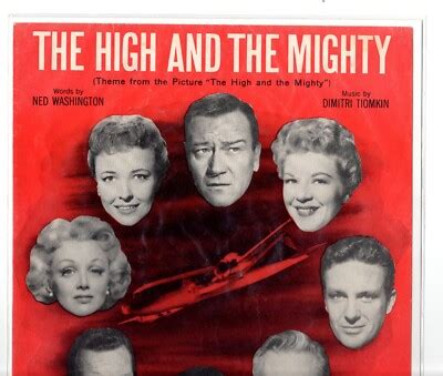 The High And The Mighty Movie Sheet Music John Wayne Claire Trevor
