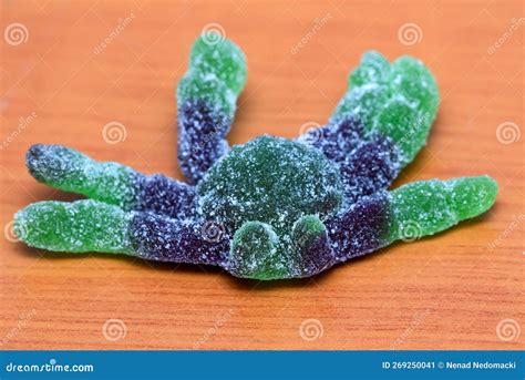 Colorful Fruity Gummy Candy Sour Spider Candy Stock Image Image Of Fruit Food 269250041