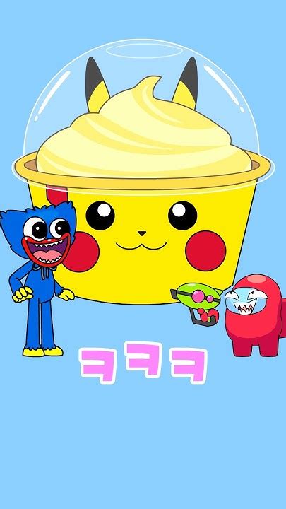 Funny Amazing Mukbang Ramen And Pikachu Cupcakes Poppy Playtime
