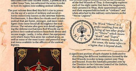 Thayan Encyclopedia — Volume Ii Ranks Of The Red Wizards Summaries